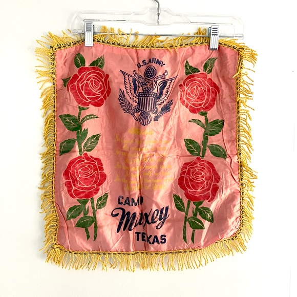 Vintage | Accents | Vintage 4s Military Army Mother Keepsake Fringe ...